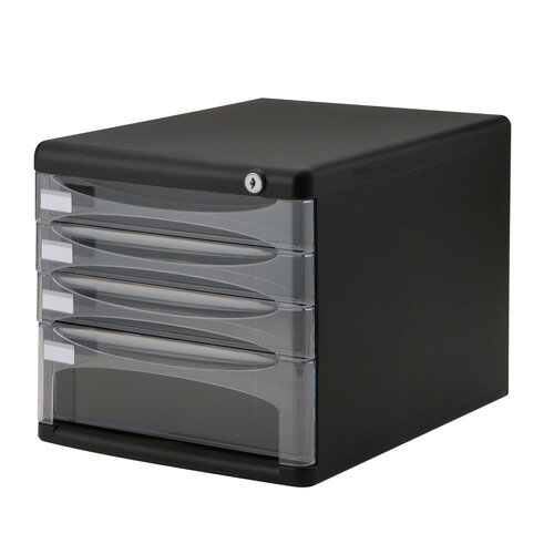 人に見られたくない書類の保管に鍵付のレターケース。■商品詳細サイズ 本体：271×362×260mm 浅引出し内寸：241×316×36mm 深引出し内寸：239×316×79mm重量：2.35kg材質 本体：ポリプロピレン 引き出し：スチ...