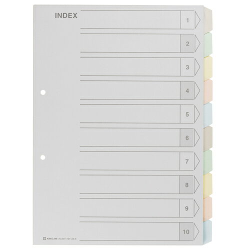 5色の見出しでより機能的なファイリングをサポート！■商品詳細メーカー名：キングジムサイズ：A4タテ品番：907-10Y購入単位：1組配送種別：在庫品【検索用キーワード】文具 事務用品 ファイル その他ファイル インデックス リフィル インデ...