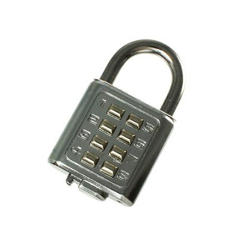 プッシュボタン式の南京錠。解除番号4桁のボタンを押して解除レバーをポン！【特長】・4桁の解除番号で開錠するプッシュボタン式のデジタル南京錠。・4種類のサイズ展開で幅広いシーンに使用可能。【用途】・郵便受の鍵やゴミ集積場、門扉などに。■商品詳...