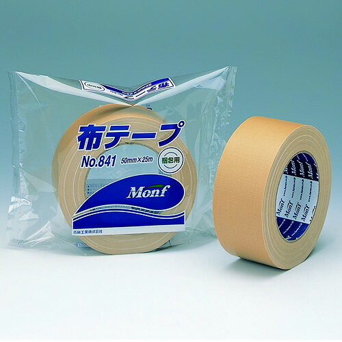 高い基材強度、機能性にも優れた強粘着タイプです。■商品詳細メーカー名：Monfサイズ：50mm×25m厚さ：0.30mm購入単位：1巻配送種別：在庫品【検索用キーワード】梱包 作業用品 ガムテープ 粘着テープ 布テープ Monf ぬのねんち...