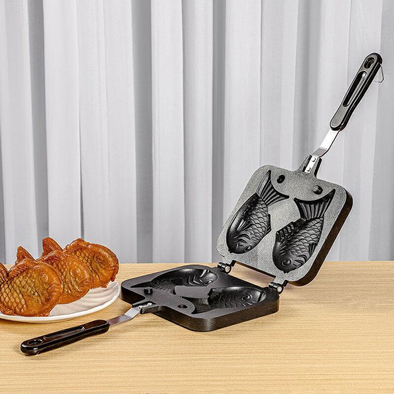このたい焼き器は非粘着の合金素材で作られており、耐久性があり、お手入れが簡単で、食品をより美味しく完璧な形に仕上げます。熱伝導率が高く、調理時間を節約できます。両面に焦げ付き防止加工が施されており、鯛焼きの形を崩さず、簡単に取り出すことがで...