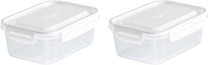 商品名 アスベル 保存容器 長角型大DP2コ入り 3322 「ユニックスタイトロック」 ホワイト サイズ 幅12.8、奥行17.9、高さ6.5cm容量(約):780mlフタをはずして電子レンジOK食洗機OK 製品重量 約144g 素材・材質...