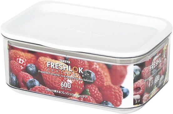 商品名 タケヤ化学工業 フレッシュロック コンテナ 密閉 保存容器 M 600ml 商品説明 サイズ:幅15.5×奥行10.9×高さ6.8cm素材・材質:本体・フタ=AS樹脂、パッキン=シリコーンゴム生産国:日本容量:600ml耐熱温度:本...