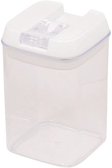 商品名 レバーDE簡単ロック システム 13844 コンテナ 0.9L HB-1384 パール金属 商品説明 製品サイズ:(約)幅100×奥行100×高さ155mm製品重量:(約)210g材質:本体・レバー・ふた下部/ポリスチレン(耐熱温度...