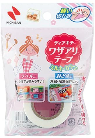 商品名 ニチバン 86855 ディアキチ ワザアリテープ ミルキーカラー ホワイト DK-WAN255 商品説明 サイズ：25mm×6m材　質：ポリエチレン厚　さ：0．15mmカラー：ホワイト手で簡単に切れ、貼ってはがせる水に強いフィルム素...