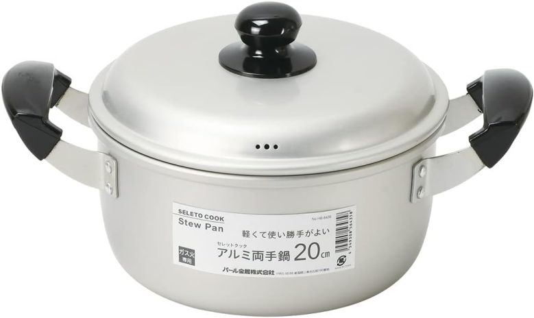 商品名 両手鍋 アルミ製 ガス火専用 両手鍋 20cm HB6435 セレットクック 商品説明 軽くて使い勝手がよい！セレットクックシリーズアルミ製なので、ステンレス製よりも軽く、ご負担なくお使いいただけます。ちょっとしたお味噌汁や煮込み料...