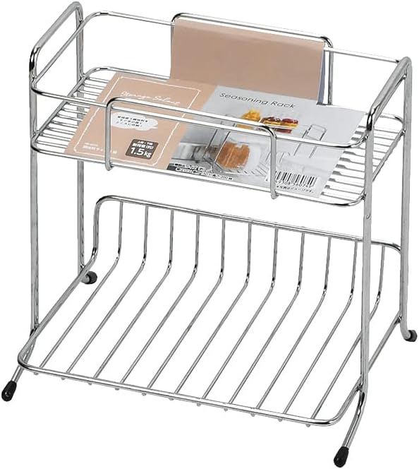 商品名 調味料 ラック 棚 2段 収納 ストレージセレクト HB-6074 パール金属 商品説明 サイズ(約)：210×150×200mm重量(約)：435g材質：本体：鉄（クロムめっき）　保護キャップ：塩化ビニル耐荷重(約)：上段1.5k...