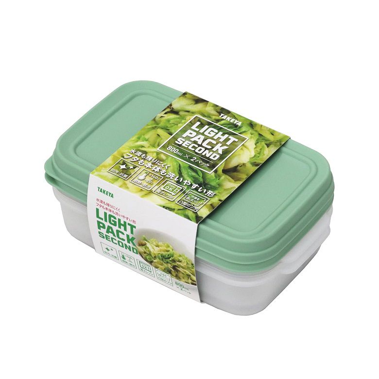 商品名 保存容器 ライトパックセカンド グリーン 800ml 2個組 商品説明 サイズ(約):1個/200×120×61mm、容量:800ml本体重量(約):2P/185g素材・材質:本体・フタ/ポリプロピレン (耐熱温度/140度・耐冷温...