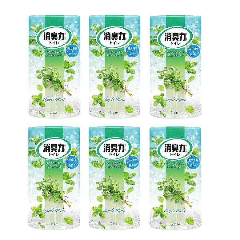 商品名 トイレの消臭力 トイレ用 アップルミント 400mL 【×6個セット】 商品説明 アップルのフルーティな甘さに、ミントを合わせた爽やかな香りです。しっかり消臭　すっきり香るナノパウダー※が悪臭をすばやく強力に吸着し、消臭。※ナノレベ...