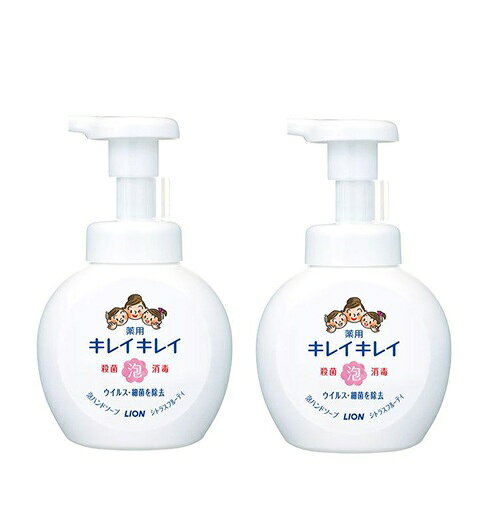 商品名 キレイキレイ 薬用泡ハンドソープ本体 250ml シトラスフルーティ【×2個セット】 商品説明 泡タイプなら液が飛び散らず、子供や高齢者の方でもきちんと洗えます。薬用 殺菌+消毒 きちんと殺菌し、バイ菌から手肌を守る のキレイキレイ...