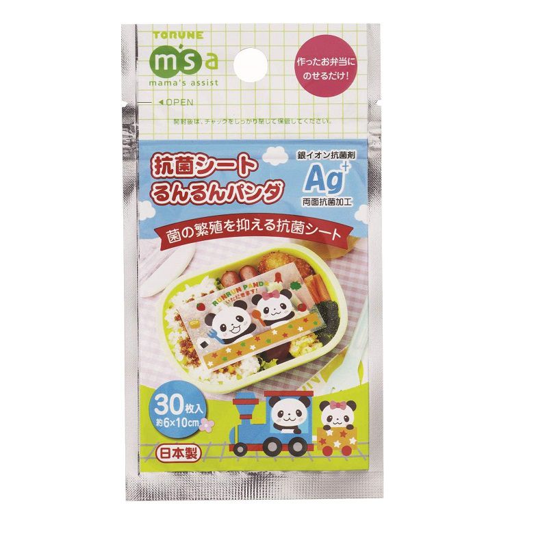 商品名 お弁当 抗菌シート P2912 抗菌シートるんるんパンダ　30枚入 商品説明 フィルム両面に銀イオン加工！ 雑菌の繁殖を抑えます！おかずやごはんに乗せるだけ！ 特に暑い季節に！銀イオンは食品に溶け出したりしないので安心してお使いいた...