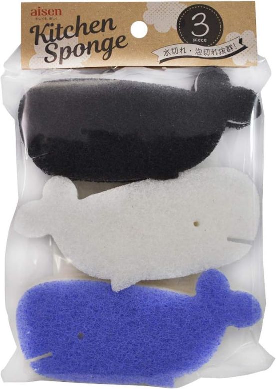 商品名 キッチンスポンジ アイセン キッチンスポンジ くじら 3P 65mm×35mm×35mm 商品説明 ●水切れ、泡切れに優れたクジラ型のスポンジです。●泡立ち・水切れに優れている目の粗いスポンジとキズがつきにくくソフトに洗えるナイロン...