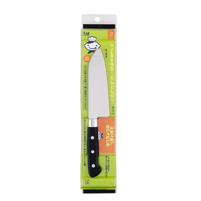 商品名 子ども用本格包丁 とんとん包丁 FG5203 子供用 こども用 キッズ 商品説明 子どもの手に合った小さめのハンドルでしっかりにぎれる、本格刃付けの上級者用包丁です。サイズ：230×36×25mm　重量：69g素材・材質：刃体＝ステ...