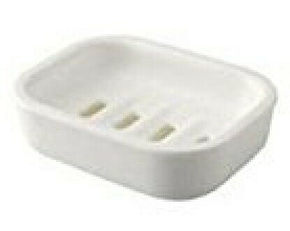 サイズ:12.4×9.9×3.5cm 本体重量:0.092kg 本体:ポリプロピレン 原産国:日本 耐熱温度:100℃●石鹸を置くのに便利な石鹸台 ●洗面台やお風呂場などの石鹸の置き場所に ●シンプルなデザインなので場所を選ばない