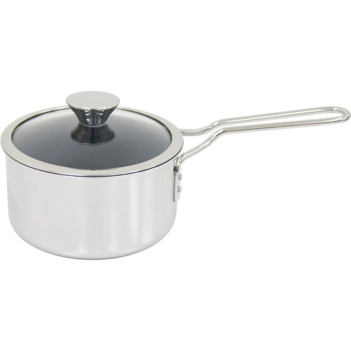 商品名 【IH-DUO(デュオ)】片手鍋 16cm 日本製 ガス火 IH対応 サイズ A 333 × B 171 × C 90（C'130）mm D ：88mm 　E：90mm 重量 (約)560g 材質 本体:2層クラッド材(内側 アルミ...