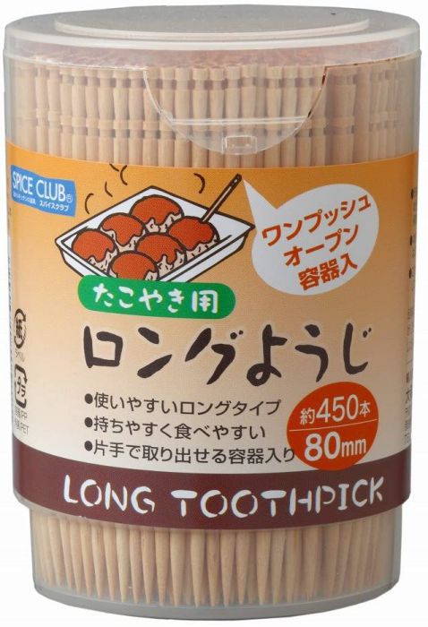 商品名大和物産 爪楊枝 SC ワンプッシュ容器入商品説明サイズ(約)：幅0.2×奥行0.2×高さ8cm(1本あたり)重さ(約)：1g材質：素材・材質：本体/白樺材原産国：中国容量：450本入り使いやすいロングタイプ。長めだから、持ちやすく食...