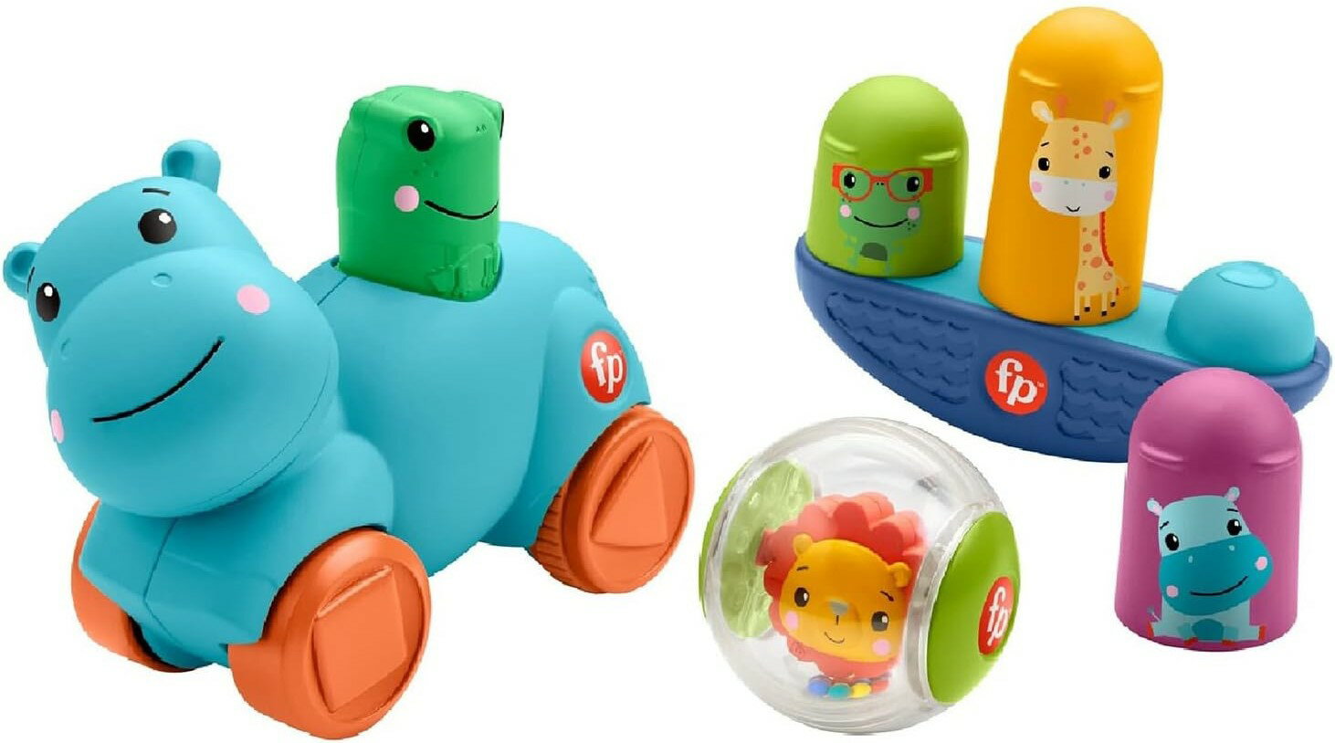 マテル フィッシャープライス 五感でわくわく! おもちゃセット ~9か月から~からだいっぱいに遊ぼう! GWT64 おして! おいかけっこ! まって! カバさん 5