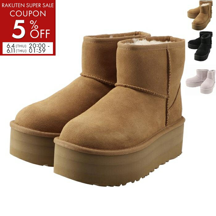 アグ ムートンブーツ CLASSIC MINI PLATFORM 厚底 5cmヒール ショートブーツ &nbsp; &nbsp; UGG &nbsp; アグ ムートンブーツ CLASSIC MINI PLATFORM 厚底 5cmヒール シ...