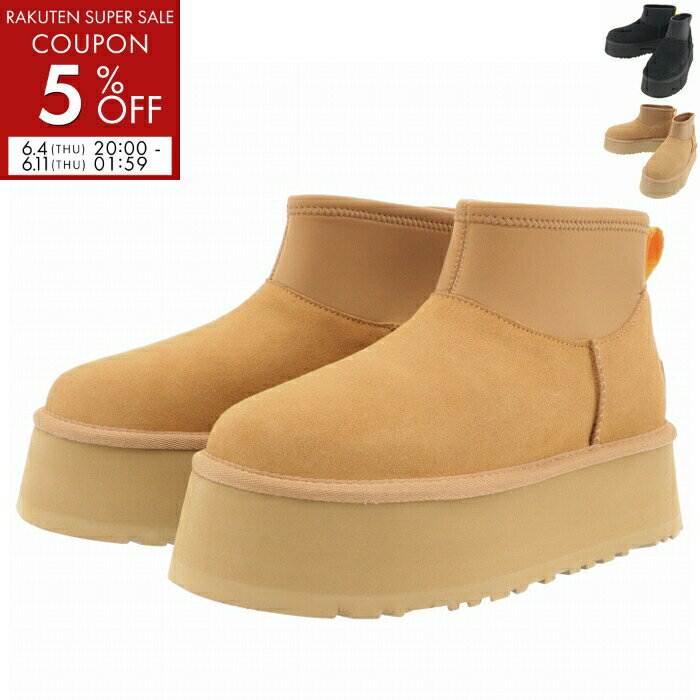 アグ ショートブーツ CLASSIC MINI DIPPER 厚底 5cmヒール ネオプレン プラットフォームブーツ &nbsp; &nbsp; UGG &nbsp; アグ ショートブーツ CLASSIC MINI DIPPER 厚底 5c...