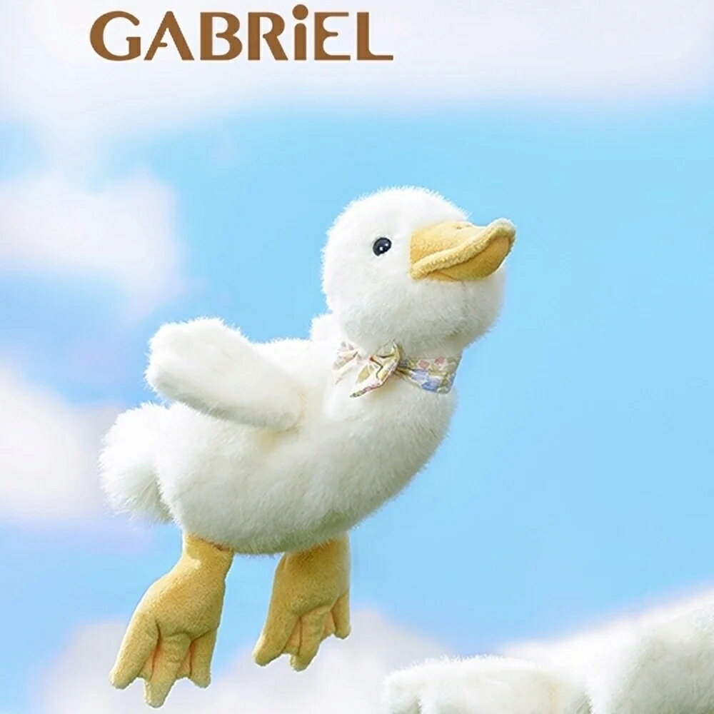 Gabriel　フワラーあひるちゃん 海外の百貨店でも販売されているGabriel シリーズのぬいぐるみです 日本ではAmber mimiだけがお取り扱いしております 花柄リボンを付けた白くてふわふわのあひるちゃんが登場！ 今にも飛び立ちそ...