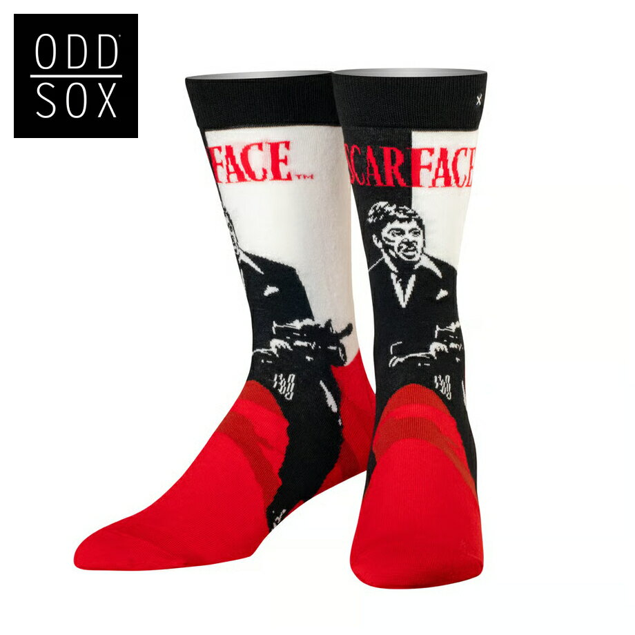 ・サイズ LARGE FEET(約26cm-約30cm) 素材 ポリエステル 52% コットン 45% ポリウレタン 3%ODD SOX x SCARFACE LAST STAND ソックス 靴下 SOCKS オッドソックス x スカーフェ...