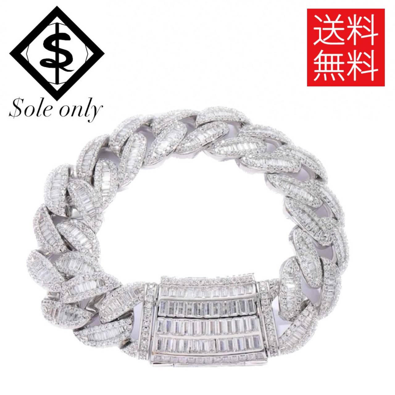 CZダイヤストーンを600粒以上使った高級感漂うパフェダイヤのブレスレット パフェダイヤのブレスレットは単体でも存在感抜群の一品。 5A +のCZダイヤストーンを使う事で他社の製品より虹色に輝く特別カット。 留め具は外れにくいものに変更させ...