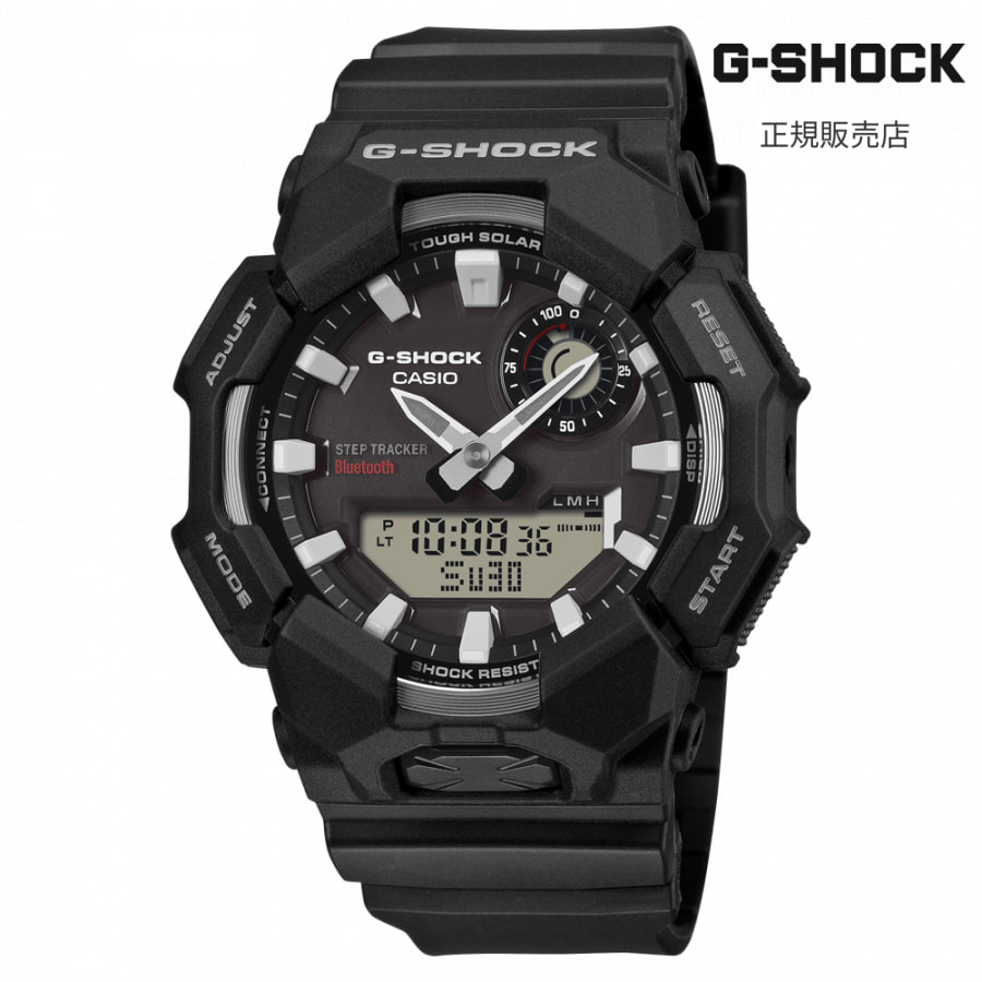 G-SHOCKから、ソーラー発電のみでライフログを計測できるBluetooth? 通信機能搭載のビッグケースモデルです。 大型液晶にリングベゼルには蒸着処理を施し、旭光仕上げのダイアルとメタリックインダイアルリングなどバリューのあるデザイン...