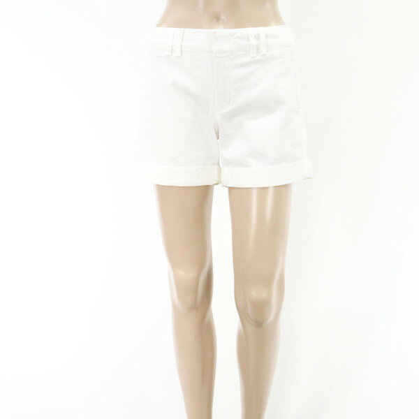 商品説明 サイズ 0(日本サイズでS相当) 素材 コットン98%　ポリウレタン2% カラー ホワイト（画像にてご確認ください) 採寸 ウエスト：76cm 股上：19cm 股下：12cm ヒップ：98cm わたり幅：28cm(ぐるりで56cm...