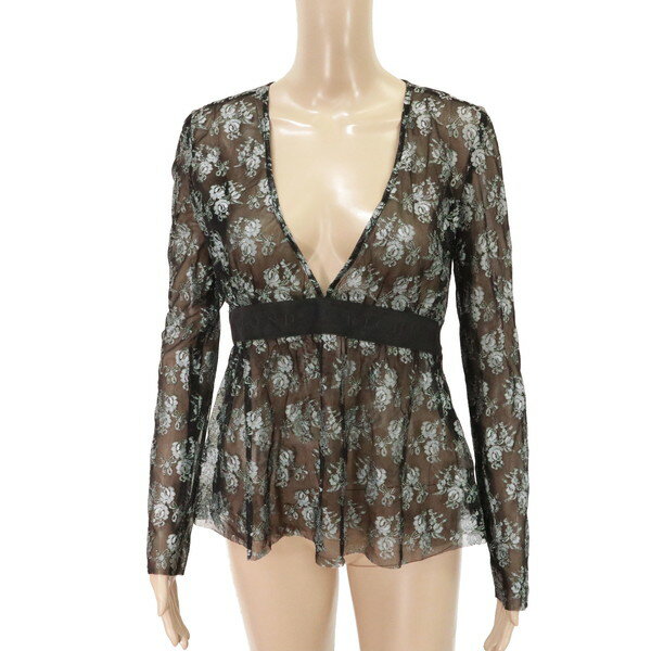 商品説明 生産国 イタリア サイズ 42(日本サイズでL相当) 素材 ビスコース67%　ナイロン33% カラー ブラック柄（画像にてご確認ください) 採寸 肩幅：39cm 袖丈：63cm 着丈：57.5cm 胸周り：96cm（脇下) 胴周り...