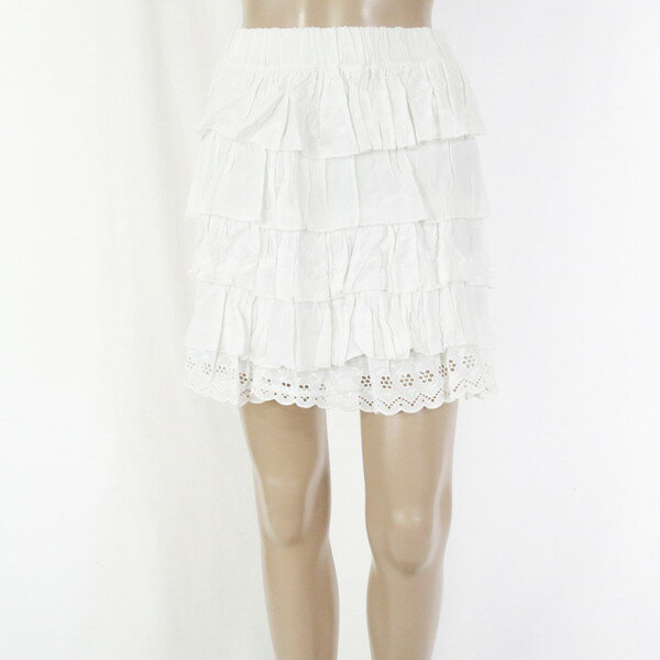 商品説明 サイズ S(日本サイズでSサイズ相当) 素材 表記なし カラー ホワイト(画像にてご確認ください) 採寸 ウエスト：63cm～76cm(ゴム使用) 総丈：41cm コメント 新品正規品、PLEASE(プリーズ)のスカートです。 レ...