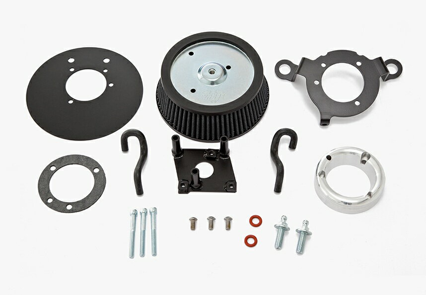 Vance&Hines Naked VO2 エアインテーク（ハイフロー・エアクリーナー） ノーマルのエアクリーナーをベースから外して交換します。 吸気効率を向上させ、より大きなパワーを得るキットです。 マフラーとセットで交換すればより効果が...