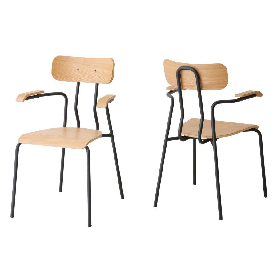 アッシュ材突板の美しい木目とテーパー加工を施したシャープな脚が特徴のクラッシエ。ナチュラル＆ブラックの配色がどこかクラシカルな雰囲気を演出し暮らしに溶け込みます。【商品について】●本体サイズ幅545×奥行550×高さ810mm（座面高さ：4...