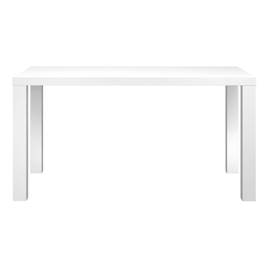 シンプルなデザインがとても美しいSnow（スノー）シリーズ。4人用のダイニングテーブルとしてご利用いただけます。カラーは清潔感のあるホワイトです。【サイズ（幅×奥行×高さ）】1400×800×730mm【材質】天板・脚：中質繊維板(フラッシ...