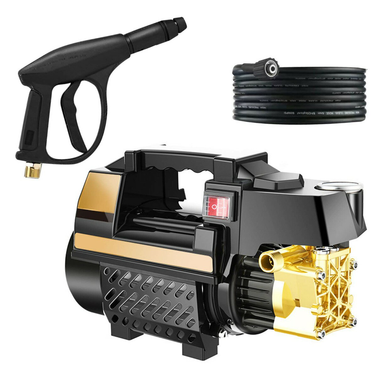 ? 【強力な洗濯機】2200Wの強力な洗濯機は200barの作動圧力を発揮し、その水流は600L / hで、最も頑固な汚れでもすばやく簡単に処理できます。 車、バイク、コケ、庭、庭など。? 【TSS &amp; 過負荷保護】電圧ワッシャーは...