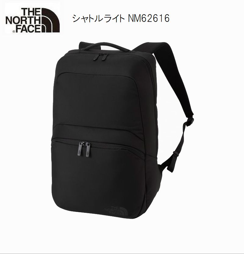 メーカー名：THE NORTH FACE 商品名：SHUTTLE LITE 　シャトルライト 品番：NM62616 カラー：K Black 日常とビジネスシーンの行き来をサポートする、機能的でシンプルなスリム型デイパック 特徴 ・ビジネスシ...