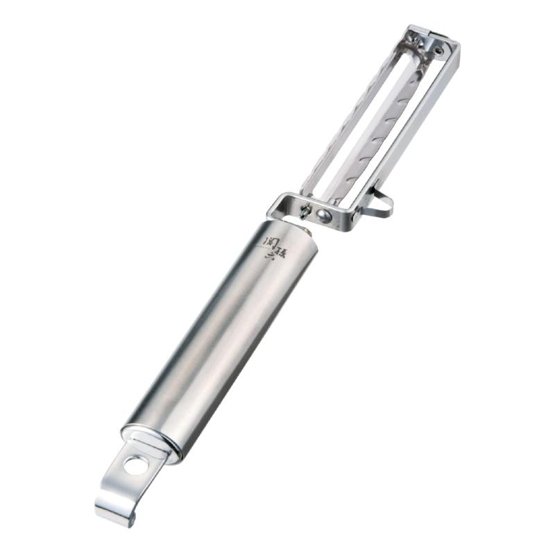 貝印 KAI ピーラー 皮むき器 関孫六 縦型 ロング 日本製 DH3302 シルバーフルーツナイフのように使用できる縦型タイプキャベツの千切りや大根のかつらむきにも便利なロングタイプ切り離れしやすい刃の形状と芽が取り易いU字タイプの芽取り...