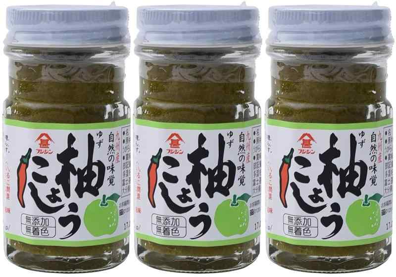 フジジン 九州産 柚こしょう 無添加・無着色 調味料 60g×3原材料:柚子表皮、とうがらし、塩内容量:60g×3商品サイズ(高さx奥行x幅):4.4cm×9.2cm×13.2cm