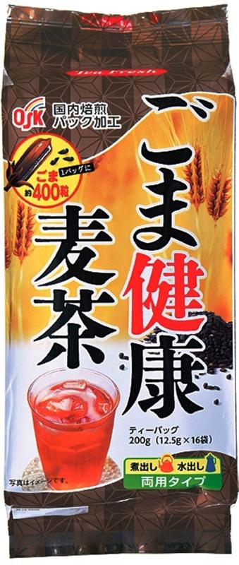 OSK(オーエスケー) ティーフレッシュごま健康麦茶ティーパック200g(12.5g×16袋)×3個大麦を熱風でじっくり焙煎し、香り豊かな麦茶に仕上げました。本品1袋(約12.5g)当たり、黒ごまを約400粒入れております。商品サイズ(高さ...