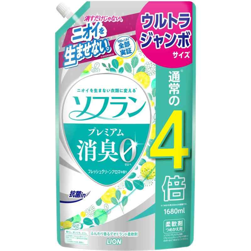 ソフラン プレミアム消臭 【大容量】 フレッシュグリーンアロマの香り 柔軟剤 詰め替え ウルトラジャンボ 1680ml商品サイズ(幅×奥行×高さ):20cm×12cm×34cm内容量:1680ml原産国:日本香り:強すぎず甘くない、ナチュラ...