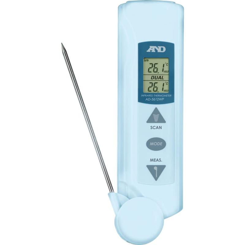 A&amp;D 中心温度センサー付 放射温度計 AD-5612WP測定温度範囲(℃):-33~220●温度最小表示(℃):0.1/1電源:コイン型リチウム電池(CR2450)×1個(付属)●保護等級:IP54●放射率:0.1~1.0(0.0...