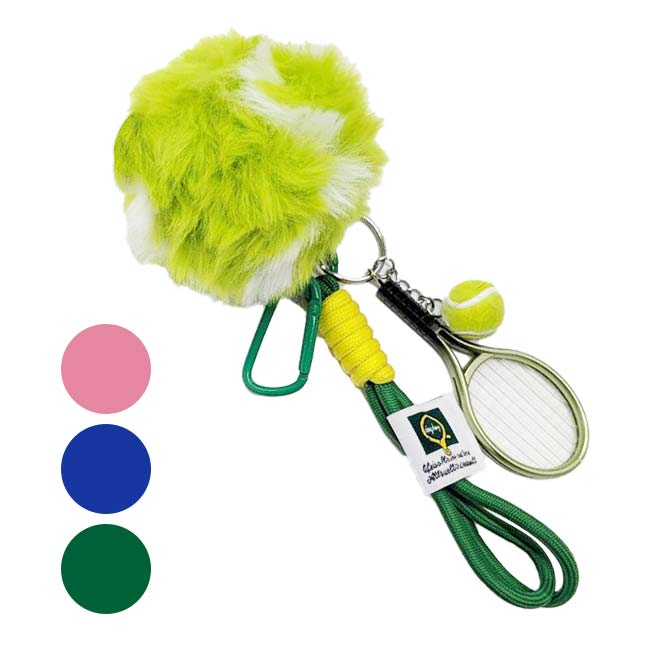 SPEC カラーピンク、ブルー、グリーン サイズボールぬいぐるみ：約Φ10cm／ラケット部分：約9.5cm／テニスボール：約Φ2cm／オープンループ：約13cm 製品コード#YB1446718 原産国/製造国中国 仕様・特徴ふわふわのテニス...