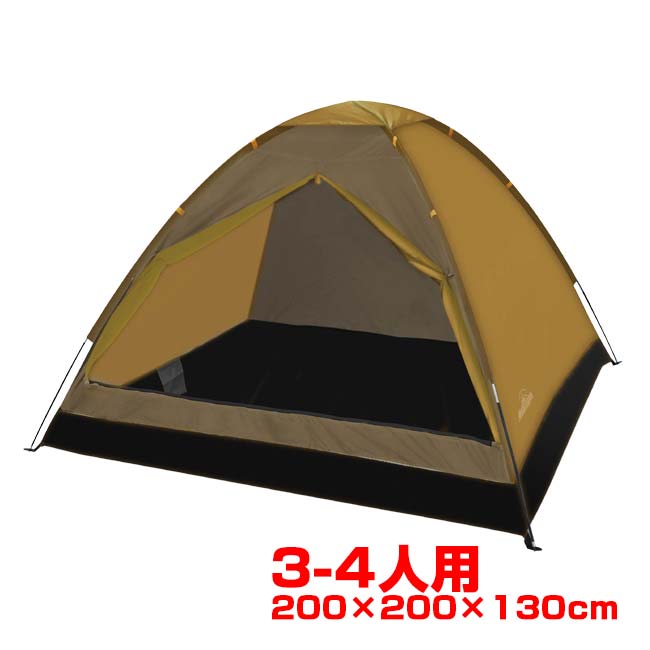 SPEC カラーカーキ サイズ組当て後サイズ：約200×200×130cm／内部有効床面積：約W190×D185-190cm／収納サイズ：約Φ13×60cm／パッケージサイズ：約W60×D12×H12cm ウェイト商品合計：約2.1kg／パ...