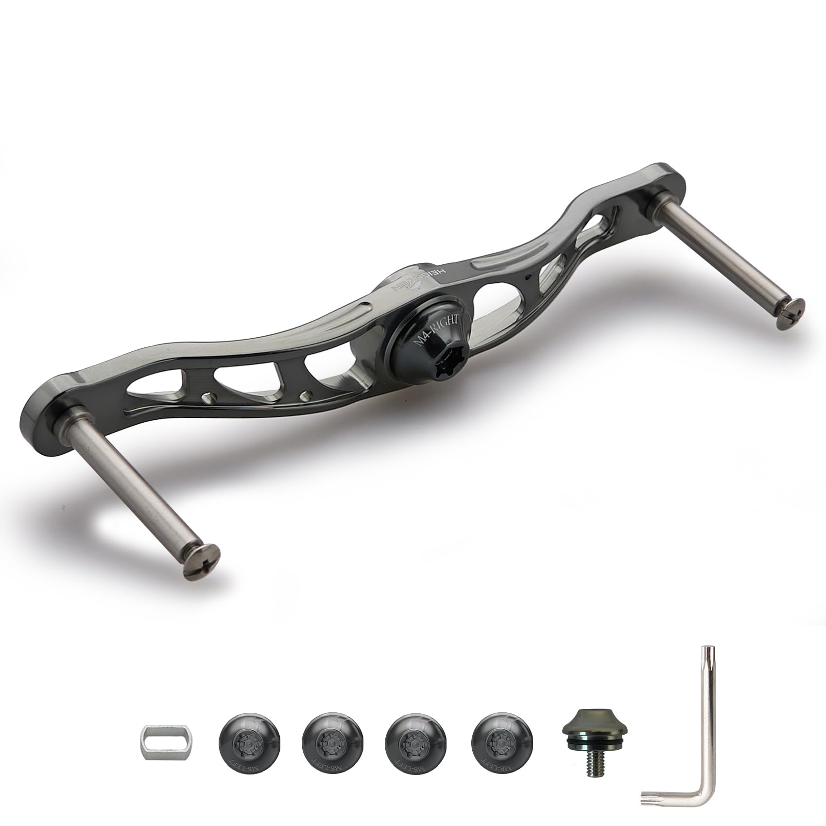 【サイズ】ハンドル軸心距離88mm/90mm/105mm/115mm/120mm/130mm 【総重】19g /14.5g / 19g / 21g /23g/ 26g(ハンドル＋6角ワッシャー1個＋ノブ固定用ネジ2個 、ハンドル固定ボルト)...