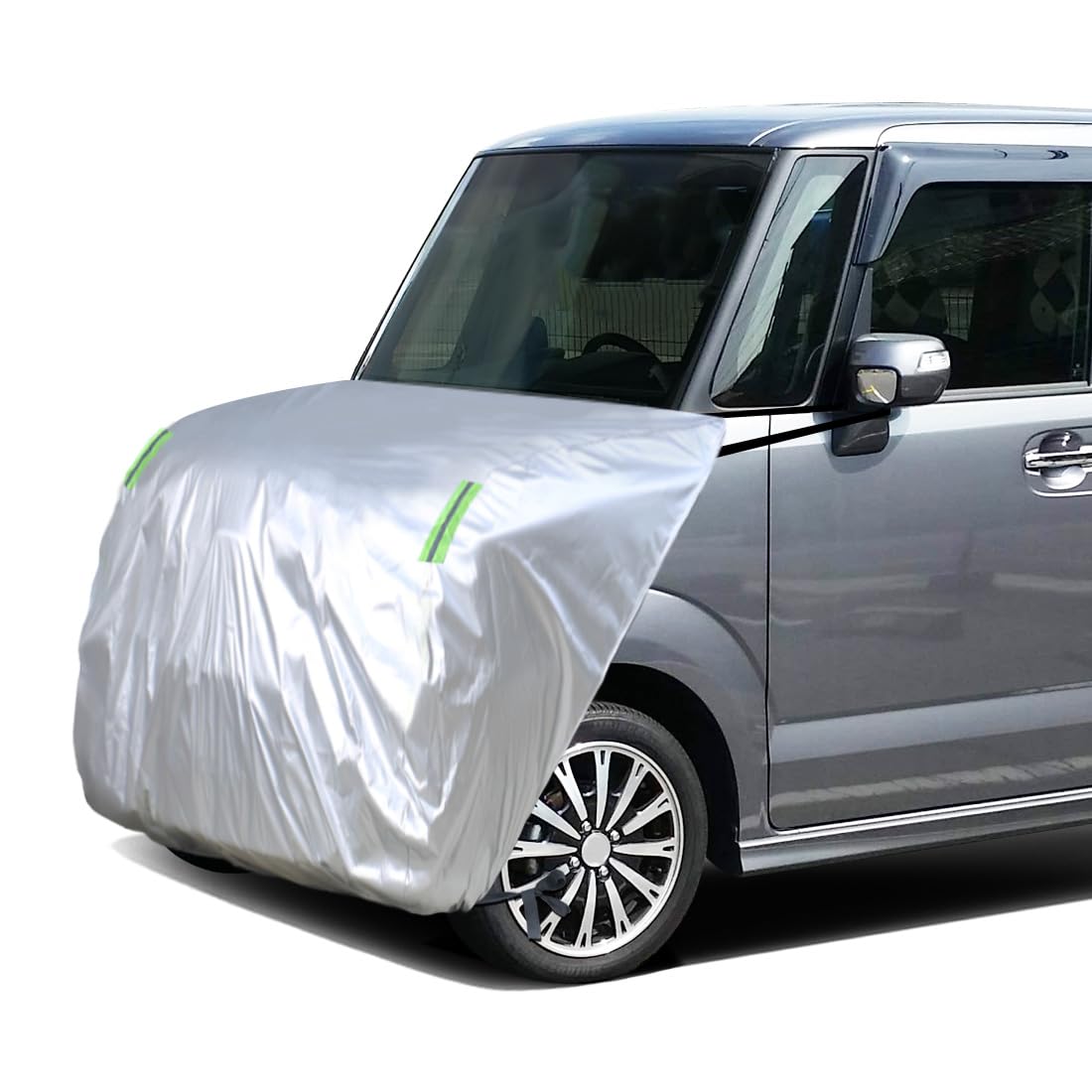 この商品について【適合サイズ】適合車種：一般乗用車.適合目安：車長3.30m~3.80m/車幅1.40m~1.60m【素材品質】210D厚手オックスフォード生地、通常オックスフォード生地よりも丈夫で厚手です。素材が経年変化しても白い繊維は出...