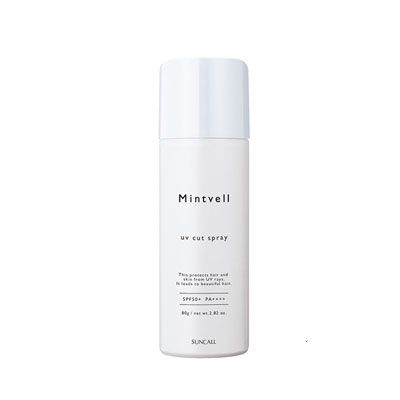 商品名サンコール Mintvell ミントベル UVカットスプレー 80g内容量80g商品説明SPF50+ PA++++さらりとした使用感で、肌にも髪にも使えるスプレータイプの日やけ止め。紫外線によるカラーの褪色を防ぐ。【使用方法】缶をよく...