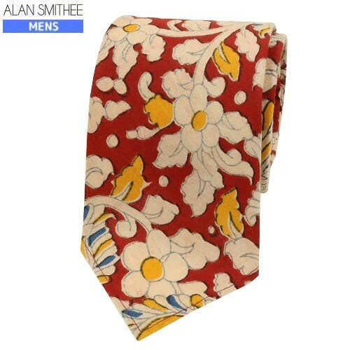 商品名 日本製「ハンドメイド」スフォデラート ボタニカル コットンネクタイブランドALAN SMITHEE生産国日本サイズ実寸ー大剣先8cm ※多少の誤差はご了承下さい。素材コットン100%カラーレッド系 【モニターの環境によって色が異なる...