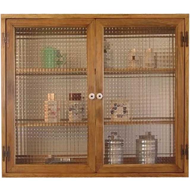 レトロな雰囲気のチェッカーガラスがアンティーク感たっぷりのニッチ用キャビネットです。 中は三段になっていて雑貨やアンティークを飾ったり、キャニスターやびんを置いて収納もできます。 ニッチ用の埋め込みタイプですので、ご希望のサイズに合わせてお...