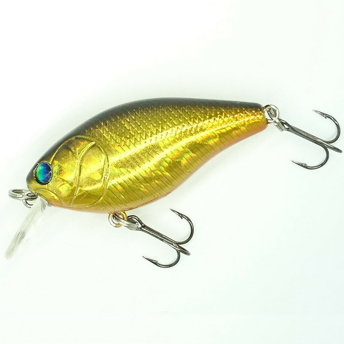 移動重心タイプでよく飛ぶ！定番型クランクベイト杭まわり、アシ際、テトラ、ウィードフラットシャローへBASSを誘い出す！●タイプ：フローティング●カラー：黒金●全長(mm)：50●自重(g)：7.3