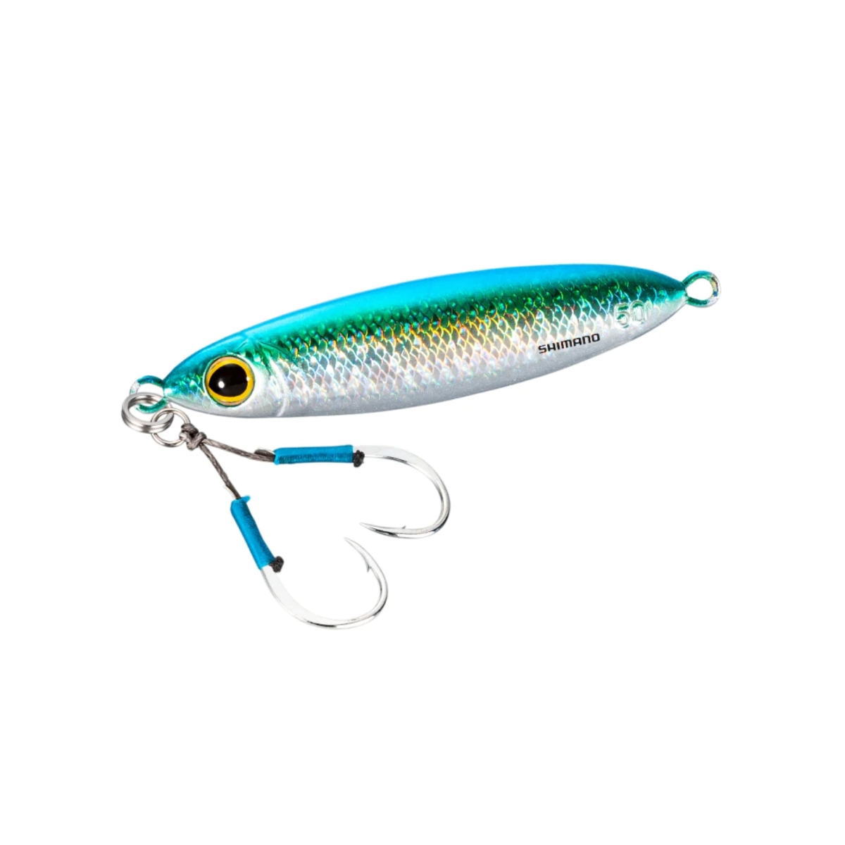 輝いて魚を誘う新型アシストフック搭載！輝いて魚を誘うタタキバリ使用。フラッシングで誘い、スーパーライトから中型青物まで対応するアシストフックを採用。中芯入りで絡みにくく、ルアーアクションを妨げません。●カラー：008 Sブルーグリーン●自重...