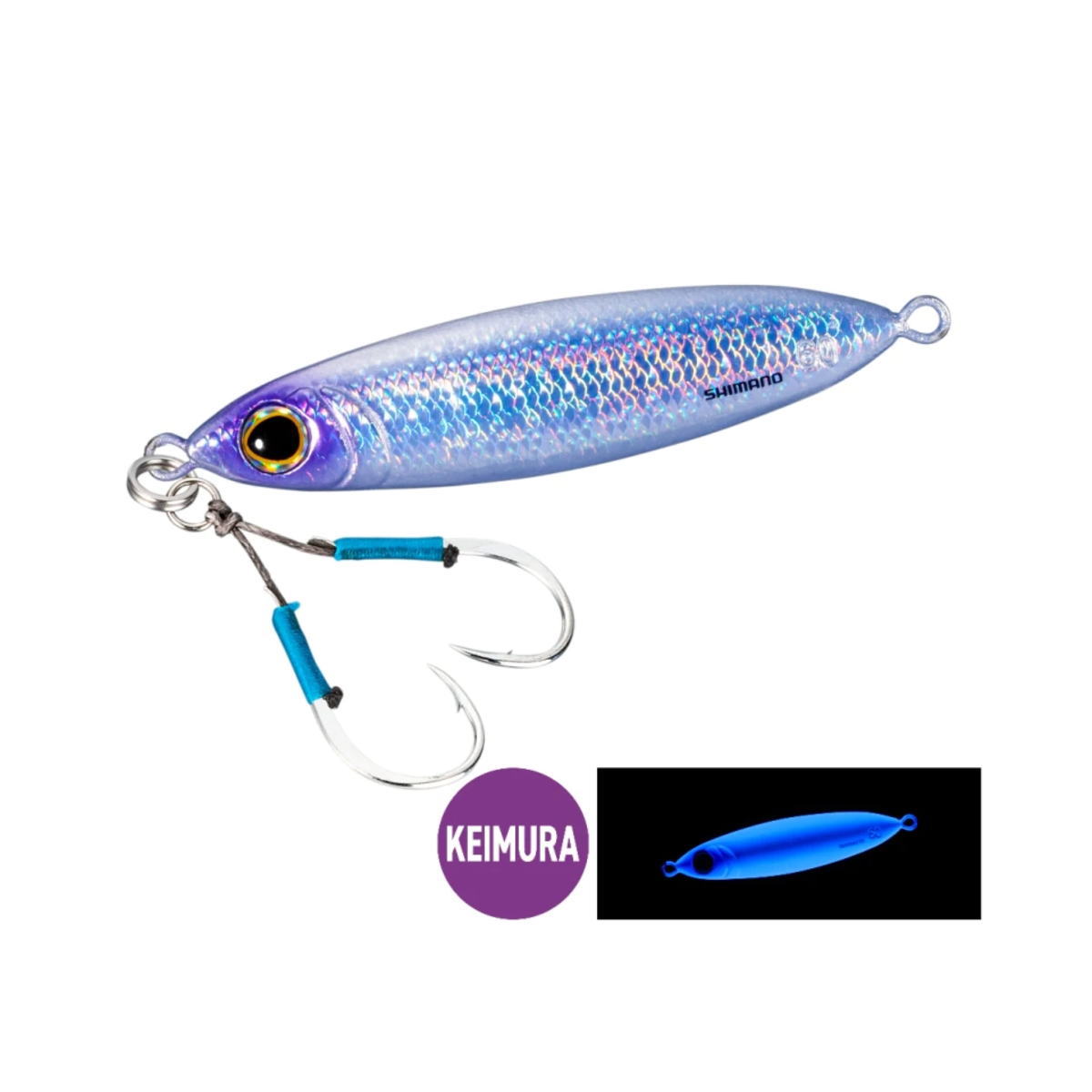 輝いて魚を誘う新型アシストフック搭載！輝いて魚を誘うタタキバリ使用。フラッシングで誘い、スーパーライトから中型青物まで対応するアシストフックを採用。中芯入りで絡みにくく、ルアーアクションを妨げません。●カラー：007 Sケイムラベイト●自重...